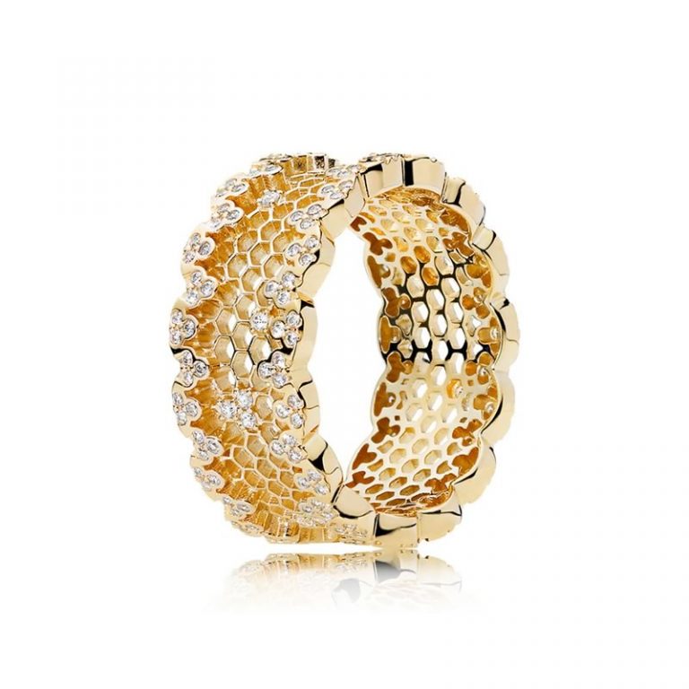 Pandora潘多拉 167100CZ 蜂巢蕾丝戒指 Shine Honeycomb Lace Ring – AP澳洲中文网