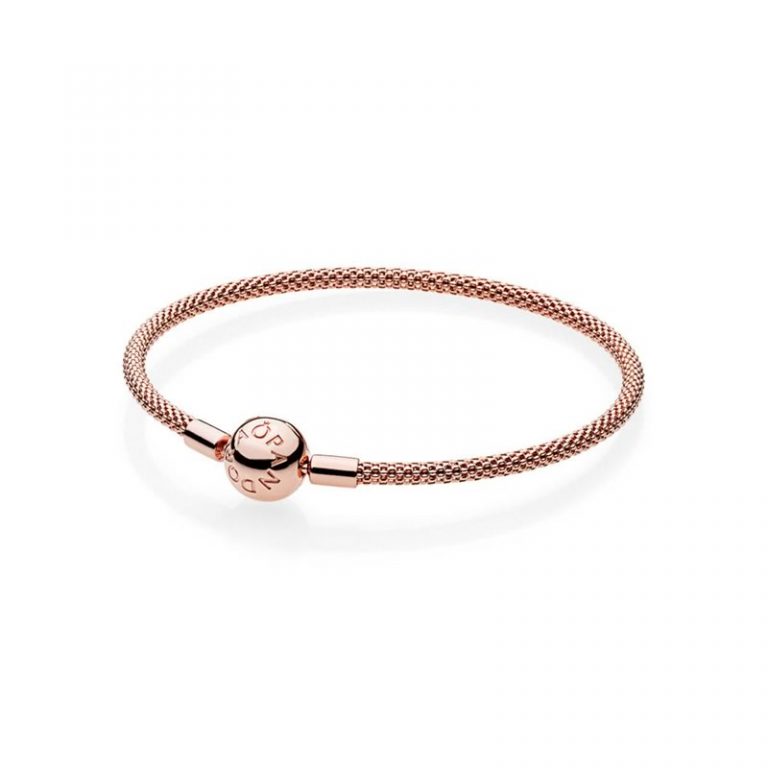 Pandora潘多拉 586543 Rose编织手链 Rose MOMENTS Mesh Bracelet – AP澳洲中文网